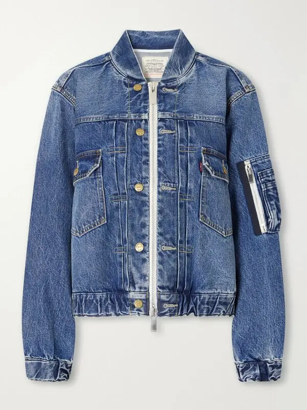 Sacai Levi's Washed Denim Bomber Jacket