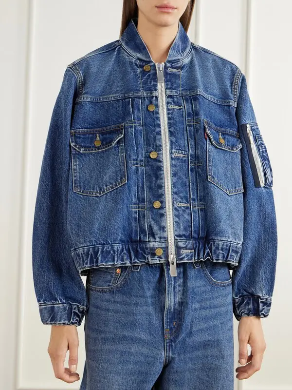 Sacai Levi's Washed Denim Bomber Jacket