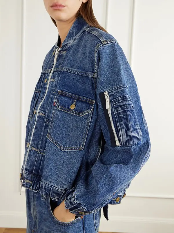 Sacai Levi's Washed Denim Bomber Jacket