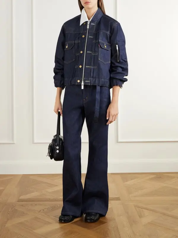 Sacai Levi's Washed Denim Bomber Jacket