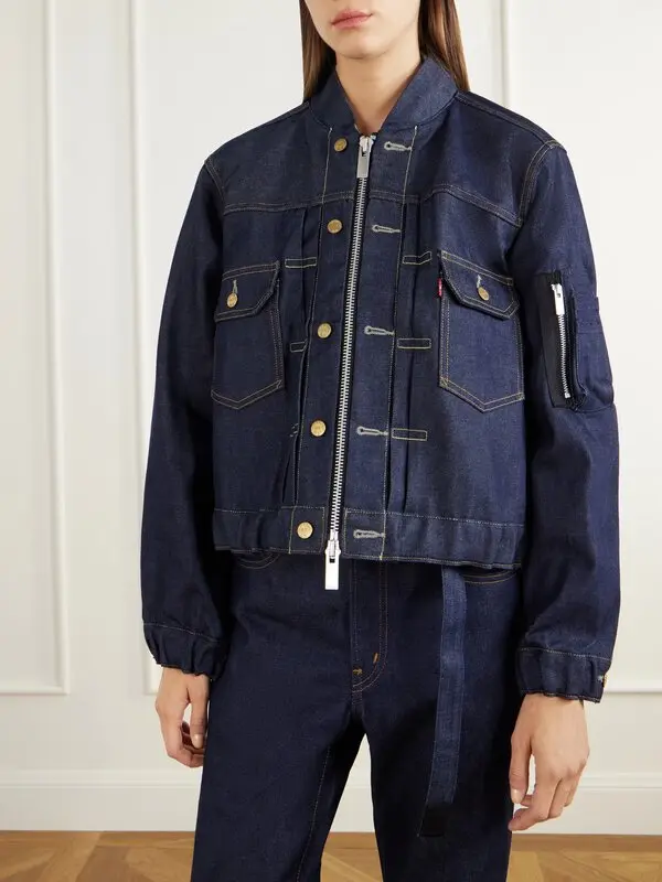 Sacai Levi's Washed Denim Bomber Jacket