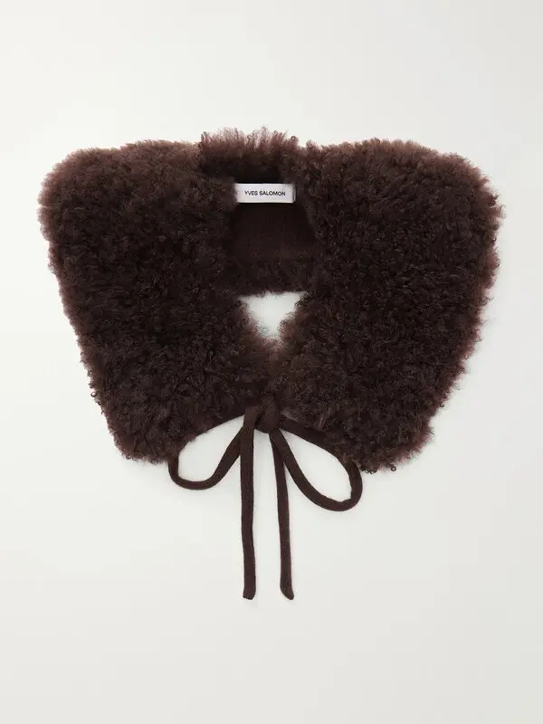 YVES SALOMON Wool-trimmed Shearling Collar