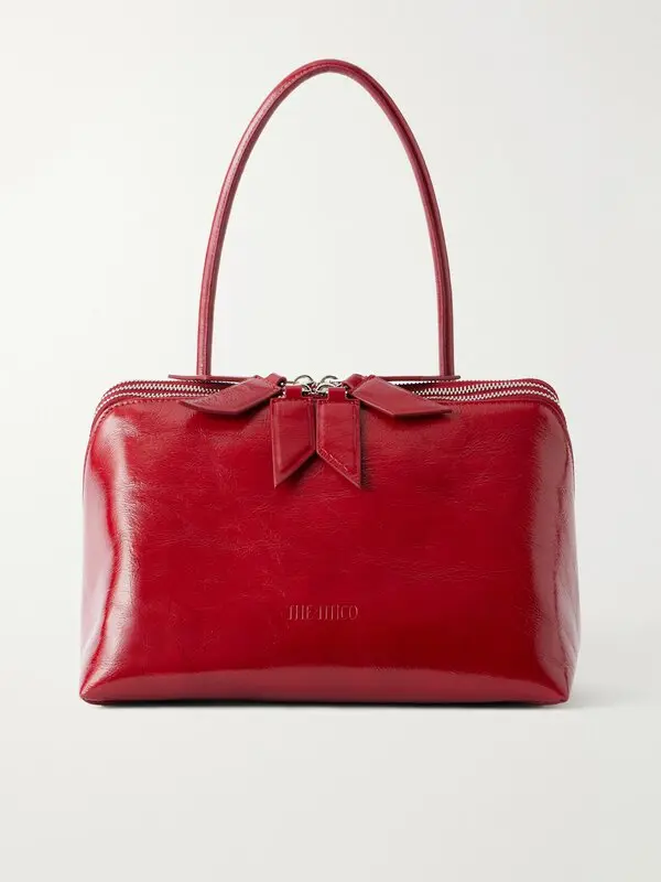 Attico L'altra Di Milano Textured-leather Shoulder Bag - Red