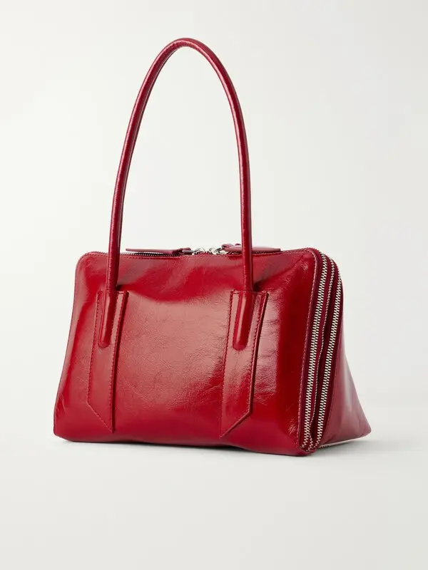 Attico L'altra Di Milano Textured-leather Shoulder Bag - Red
