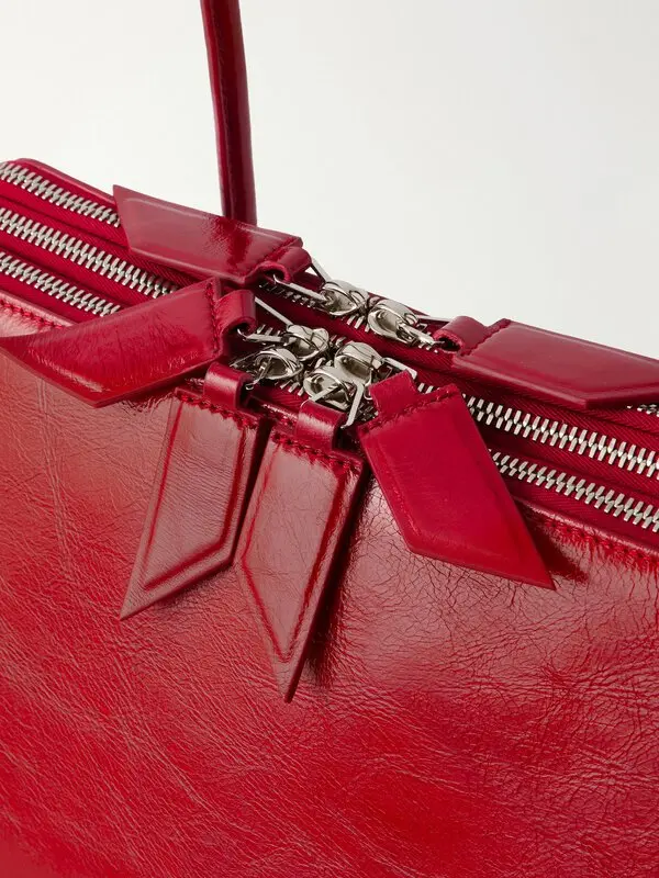 Attico L'altra Di Milano Textured-leather Shoulder Bag - Red