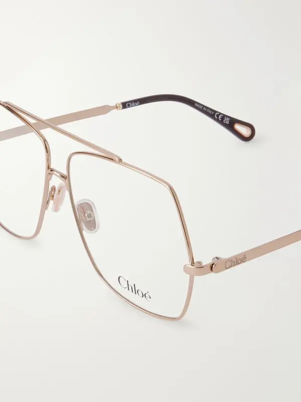 Chloé Aly Aviator-style -tone Metal Glasses