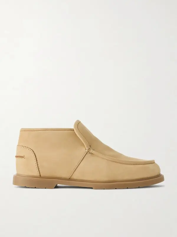 YVES SALOMON Paneled Suede Ankle Boots