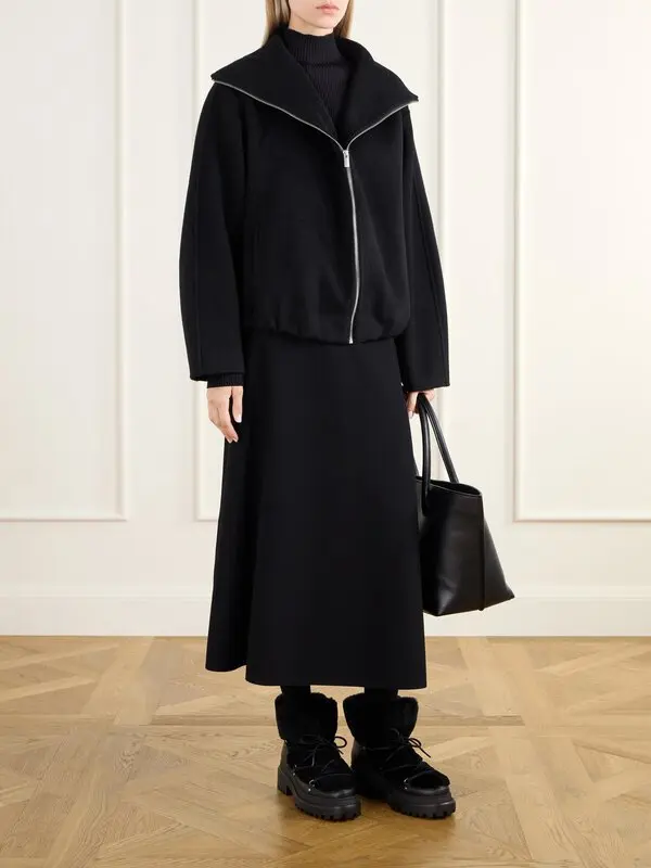 YVES SALOMON Lace-detailed Shearling-trimmed Leather Ankle Boots