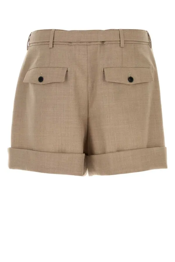 Saint Laurent Cappuccino Wool Bermuda Shorts