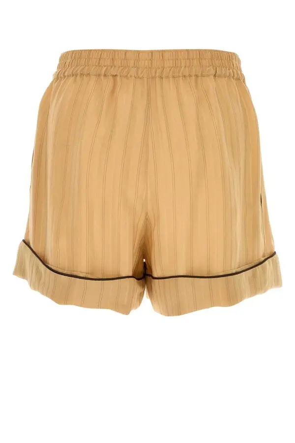 Saint Laurent Embroidered Silk Bermuda Shorts - Multicolor