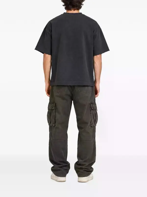 WARMAN Graphic-print Distressed-finish T-shirt