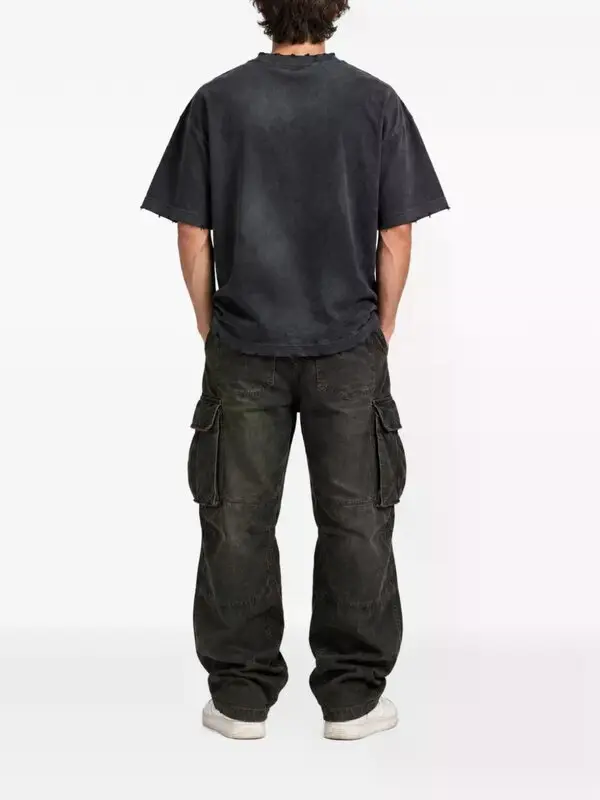 WARMAN Logo-print Distressed T-shirt