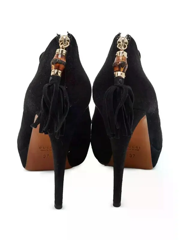 Gucci Bamboo Tassel Ankle Boots