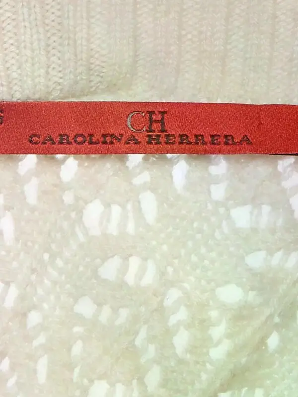 Carolina Herrera Open Knit Belted Cardigan