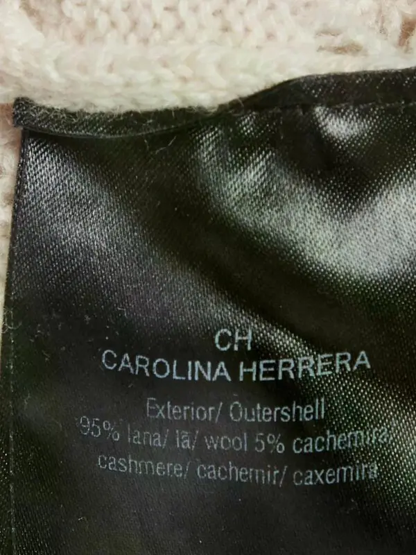 Carolina Herrera Open Knit Belted Cardigan