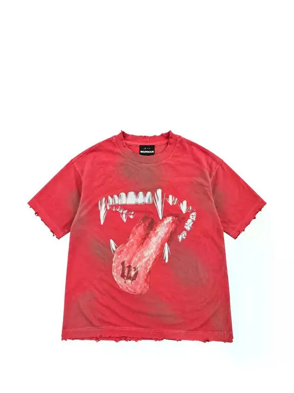 WARMAN Distressed Graphic-print T-shirt