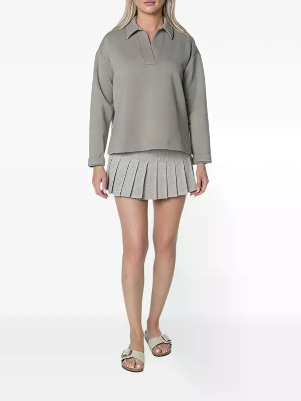 Armani Exchange Pleated Diagonal-stripe Mini Skirt