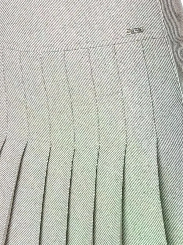 Armani Exchange Pleated Diagonal-stripe Mini Skirt