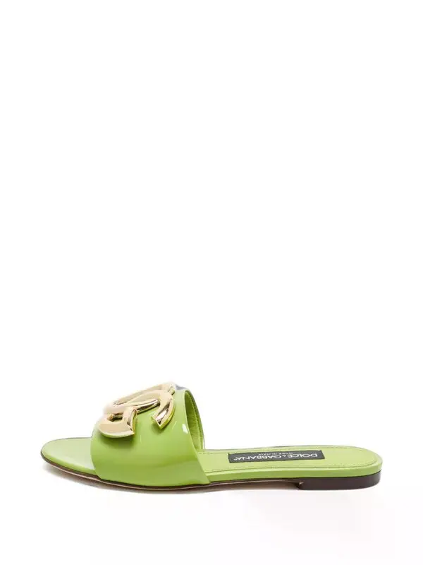 Dolce & Gabbana Dg Logo Leather Sandals