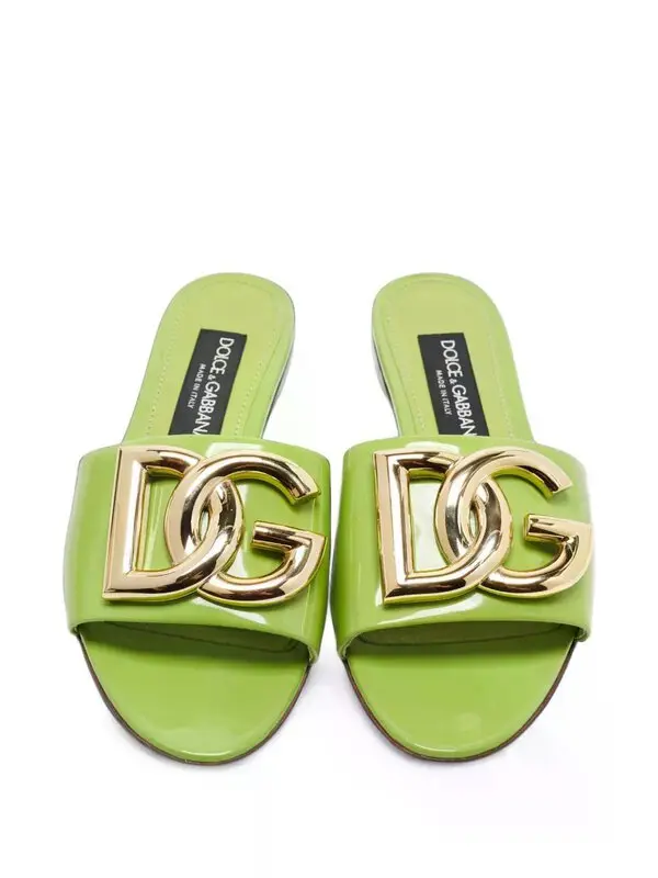Dolce & Gabbana Dg Logo Leather Sandals