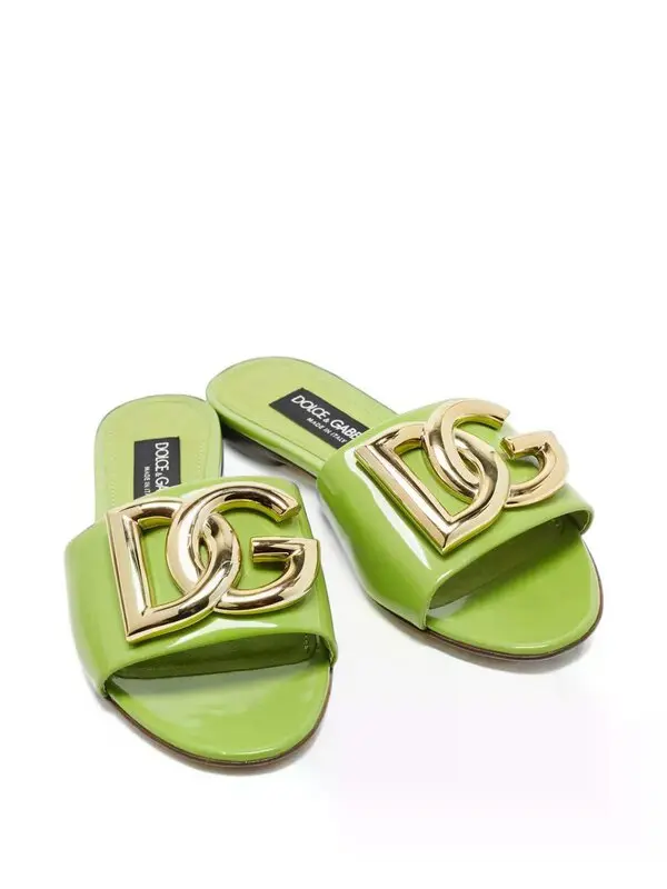 Dolce & Gabbana Dg Logo Leather Sandals