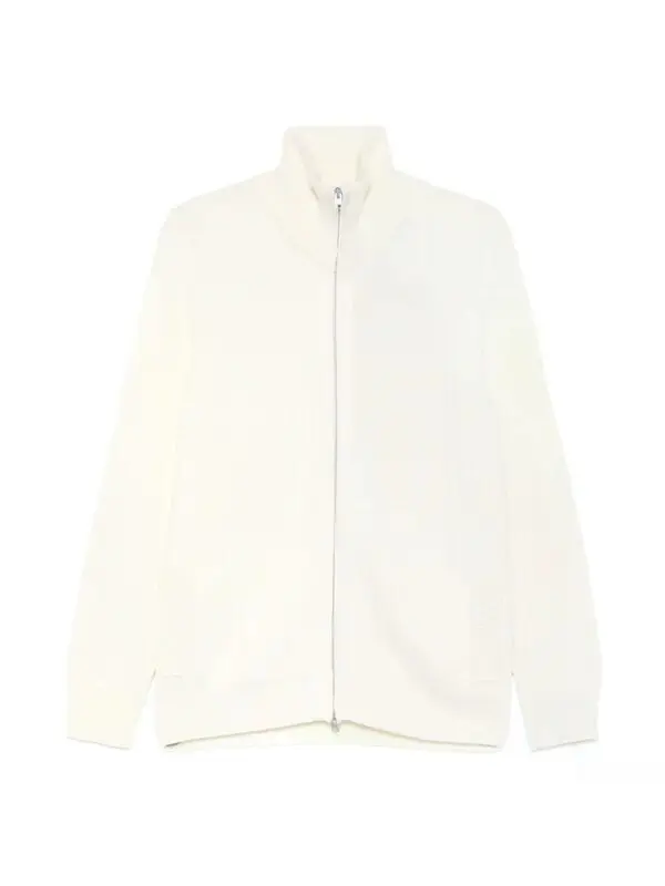 LUIGI GENTILE Ribbed-knit Zip-up Cardigan