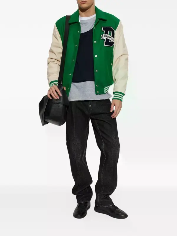 Dsquared2 Logo-patch Panelled Bomber Jacket