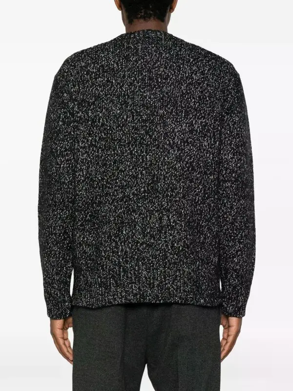 HOSIO Marl-knit Crew-neck Sweater