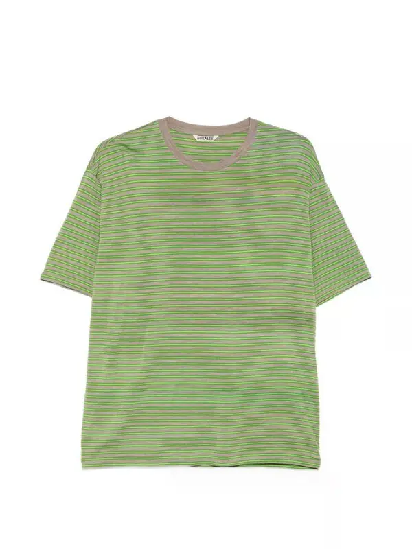 Auralee Striped Wool T-shirt