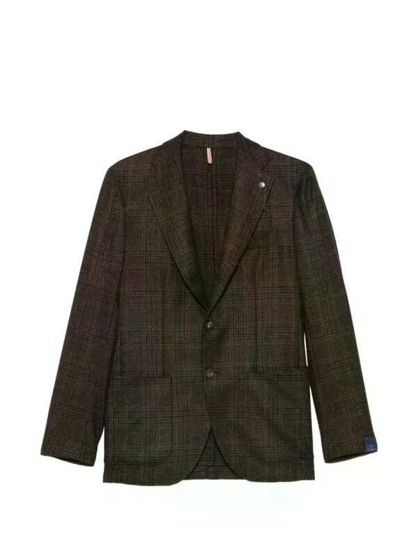 SANTANIELLO Check-pattern Single-breasted Blazer