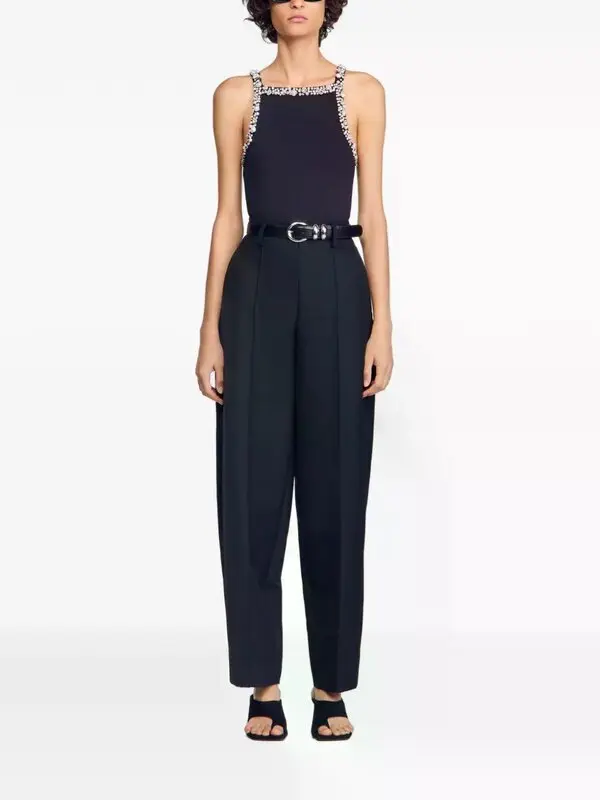 Sandro Crystal-embellished Bodysuit