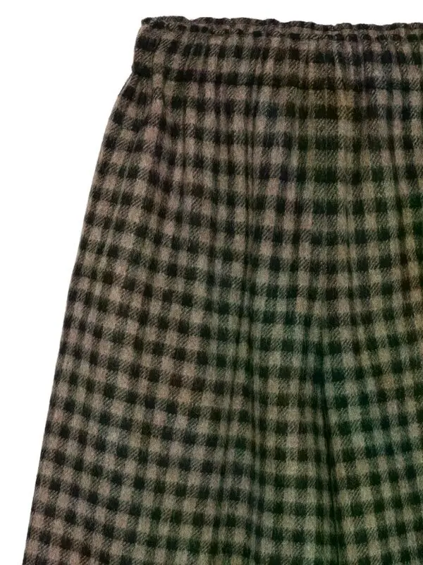 DANIELA GREGIS Check Wool Trousers - Brown