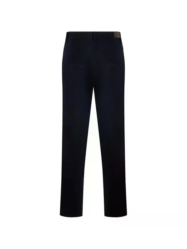 MOORER Liri-jt Logo-patch Straight-leg Trousers