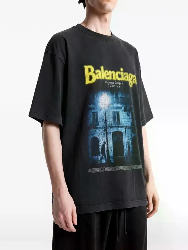 Balenciaga The Address Medium-fit T-shirt In Washed