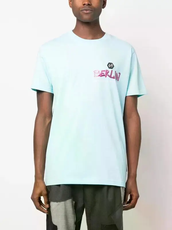 Philipp Plein Round Neck Ss Pp Glass T-shirt
