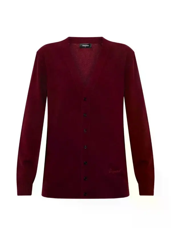 Dsquared2 Logo-embroidered V-neck Cardigan