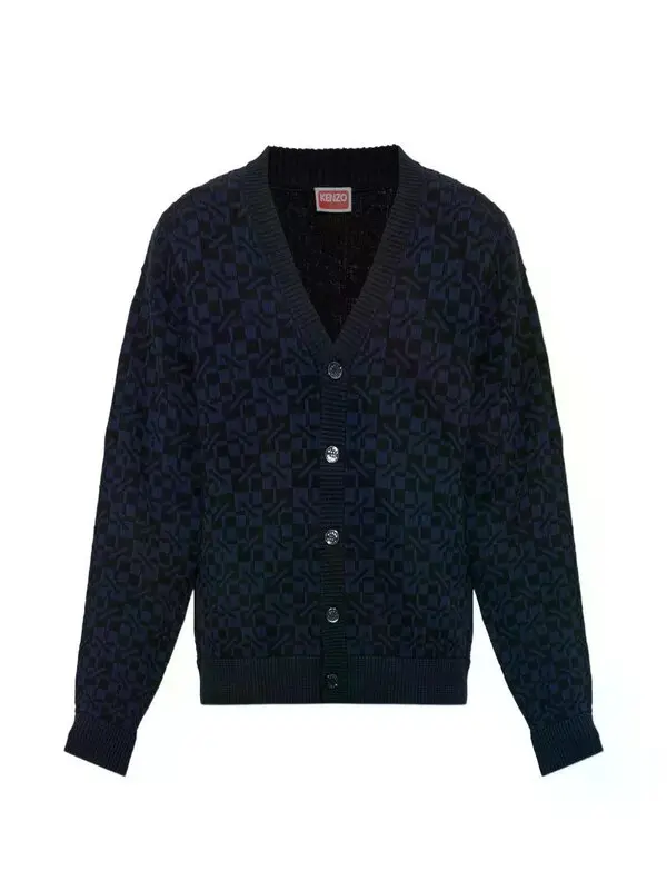 Kenzo Gram Geometric-pattern V-neck Cardigan