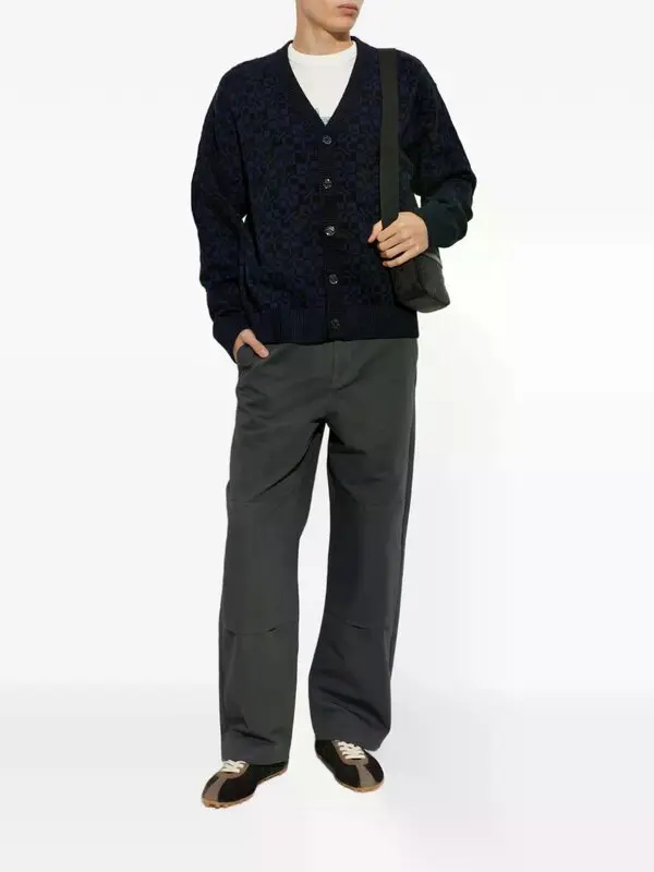 Kenzo Gram Geometric-pattern V-neck Cardigan