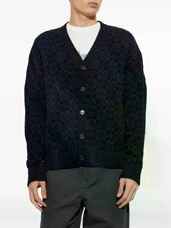 Kenzo Gram Geometric-pattern V-neck Cardigan