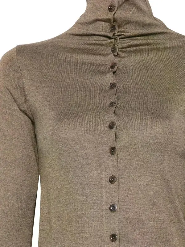 SONG FOR THE MUTE Button-up High-neck Shirt