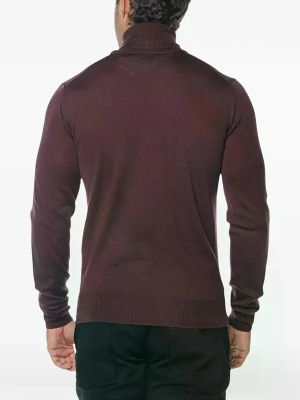 Emporio Armani Roll-neck Wool Sweater - Brown