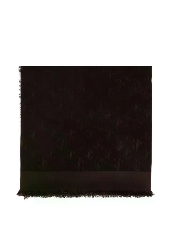 JIMMY CHOO Monogram Frayed Scarf