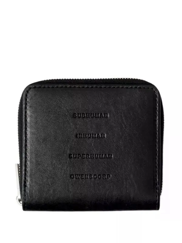 Rick Owens Zipped Wallet In Tumbled Lamb