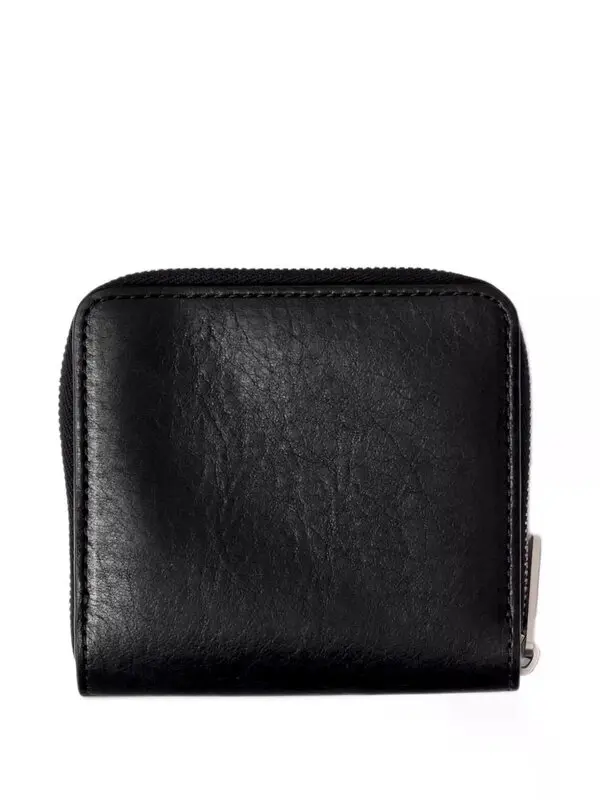 Rick Owens Zipped Wallet In Tumbled Lamb