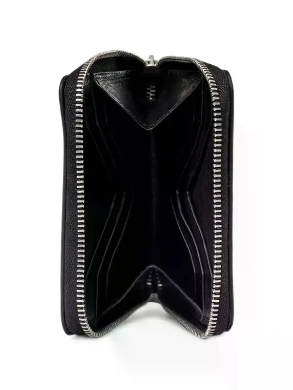 Rick Owens Zipped Wallet In Tumbled Lamb