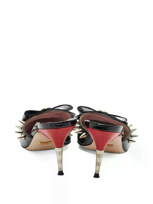 Gucci Sadie Spiked Bow Mules