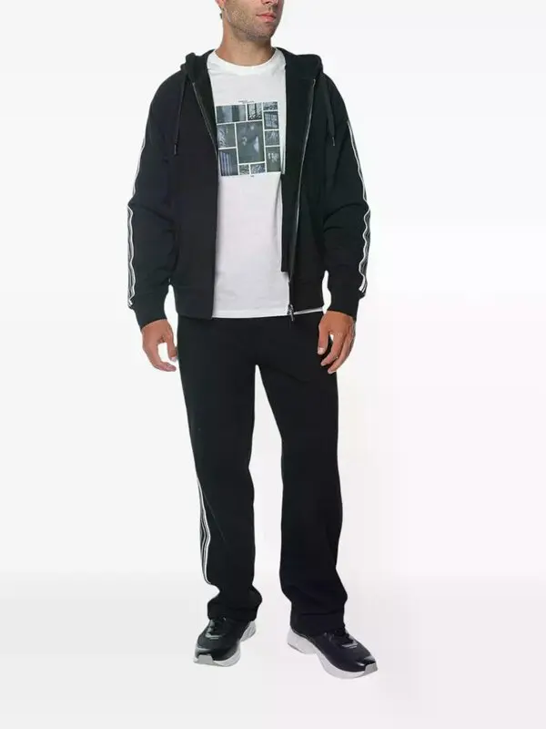 Emporio Armani Side-stripe Zip-up Hoodie