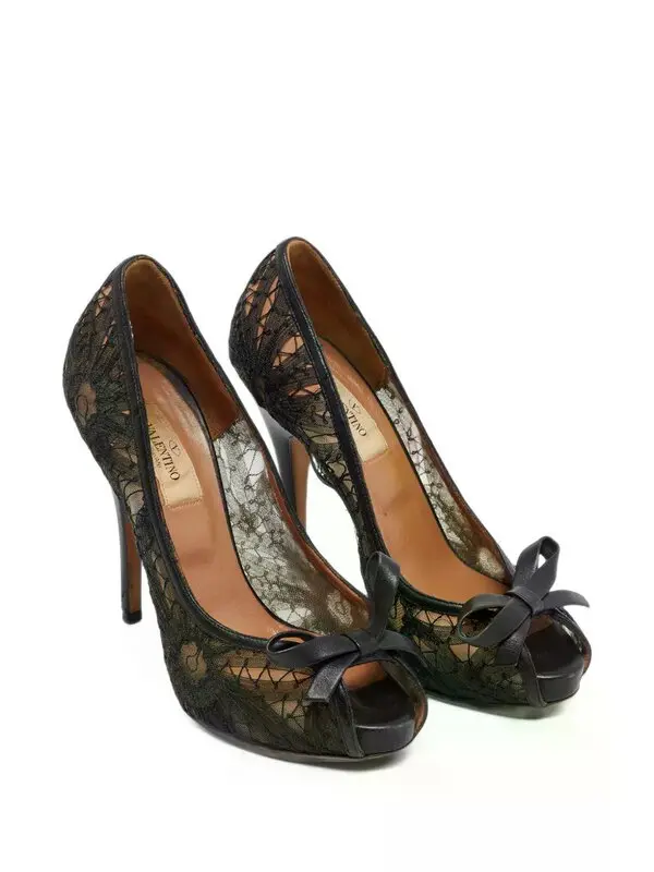 Valentino Garavani Bow Peep-toe Pumps