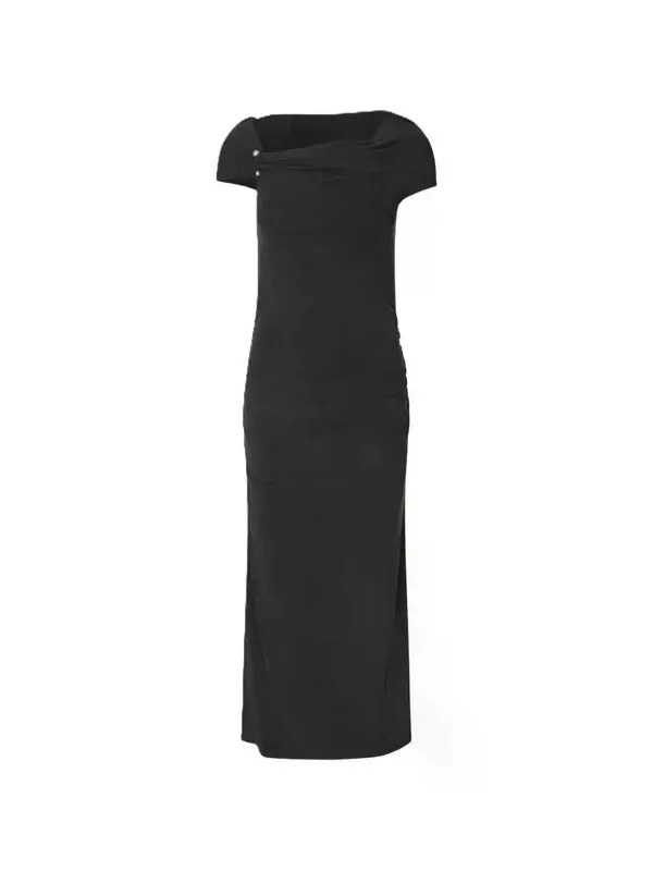 Stine Goya Off-shoulder Ruched Midi Dress
