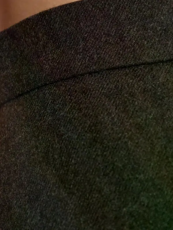 Max Mara Short Felted Wool Skirt Mud